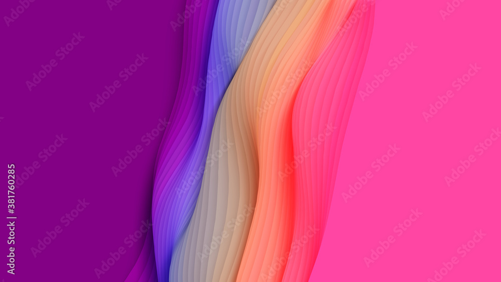 Paper cut abstract background. Vector 3D light colorful carving art ...