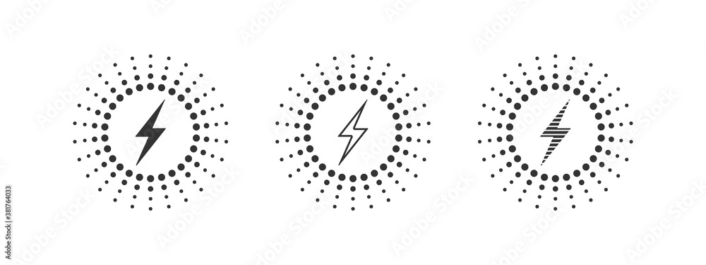 Wireless charging variations of icons. Wireless charging icon concept ...