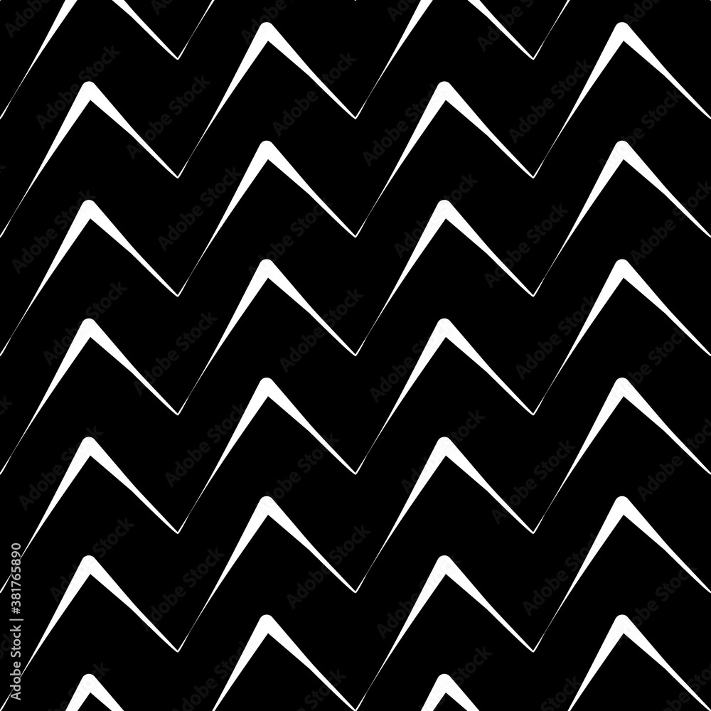 Diagonal zigzag lines seamless pattern. Angled jagged stripes ornament ...