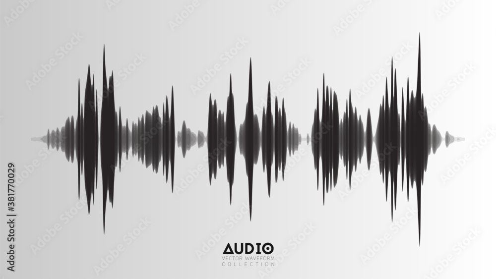 Photo & Art Print Vector echo audio wavefrom, garrykillian