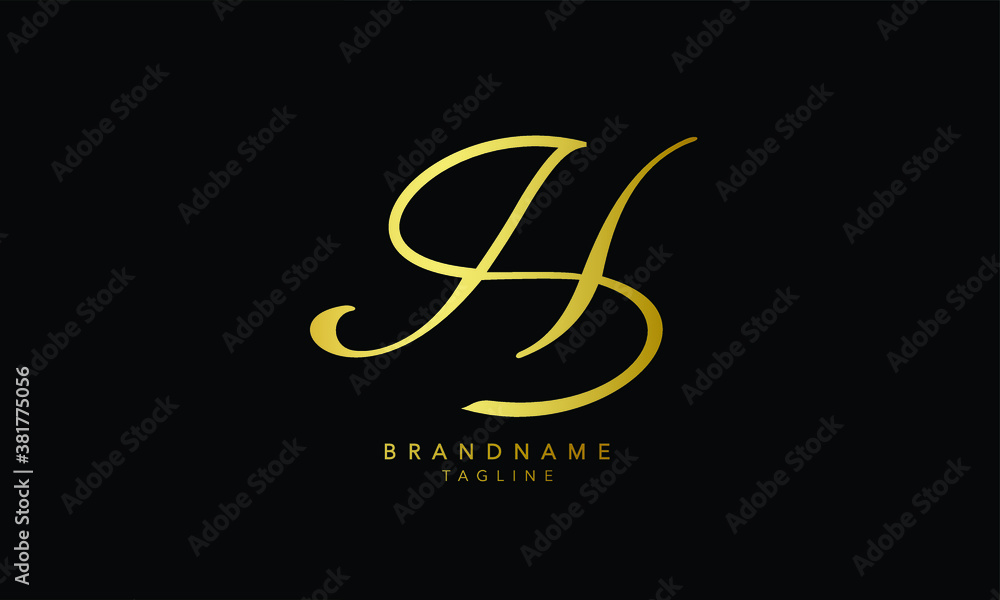 Alphabet letters Initials Monogram logo SH, HS, S and H Stock Vector ...
