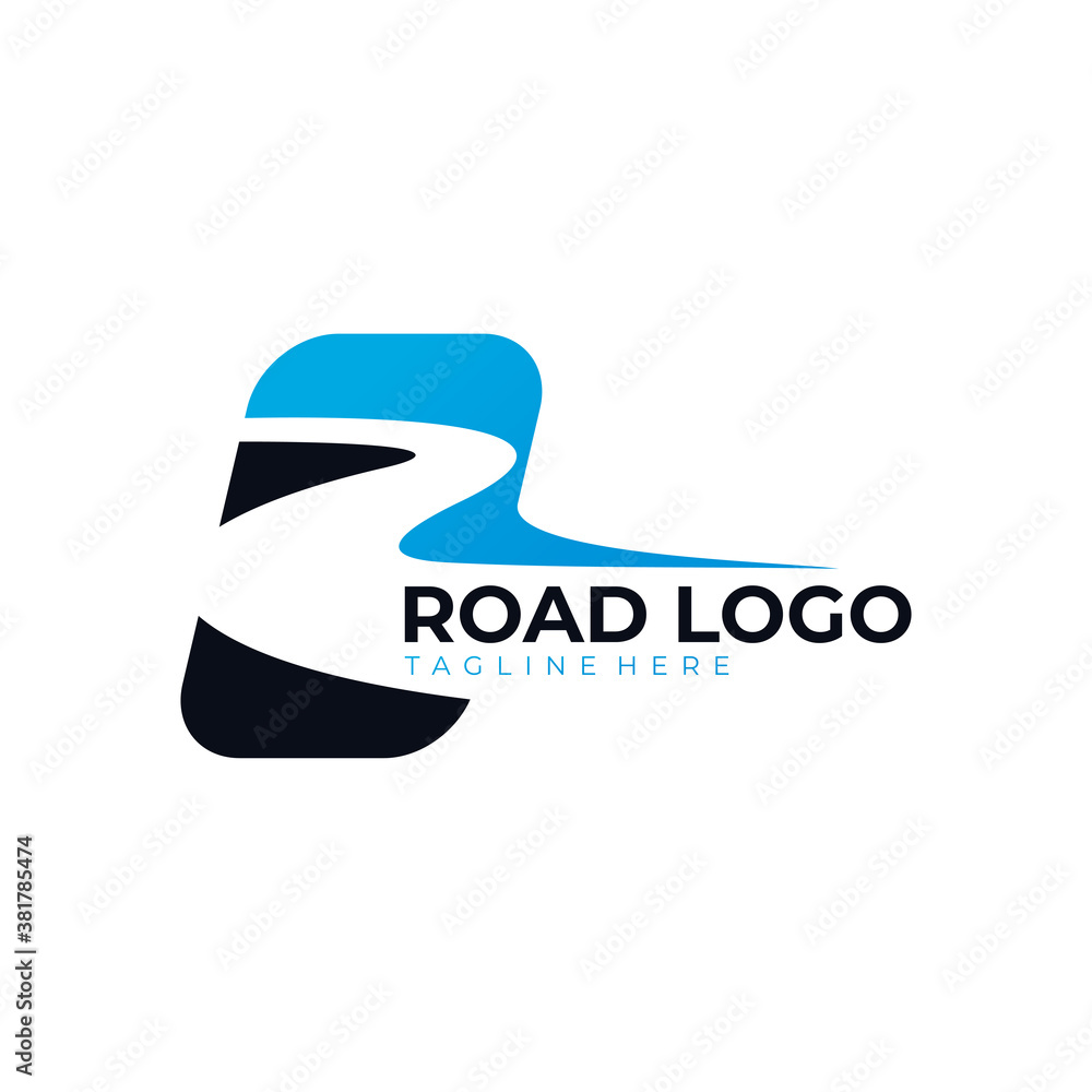 road logo icon vector isolated Stock Vector | Adobe Stock