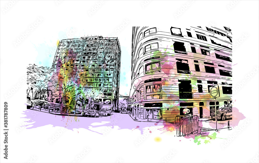 Building view with landmark of Beirut is the capital and largest city ...