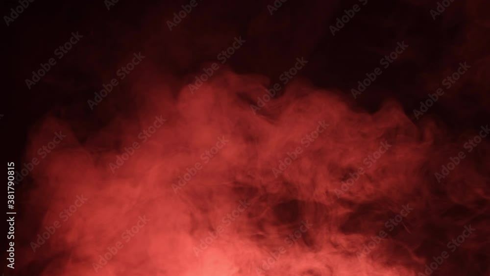 Halloween spooky bloody red smoke on black dark background. Scary mist ...
