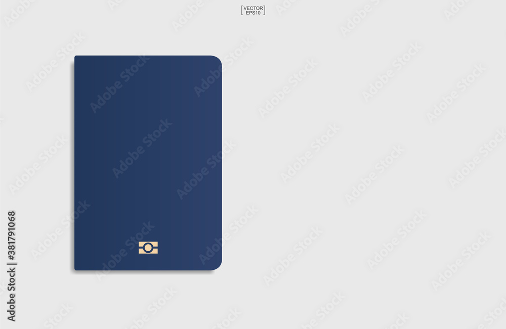 Blue Passport Background On White Background Vector Stock Vector Adobe Stock