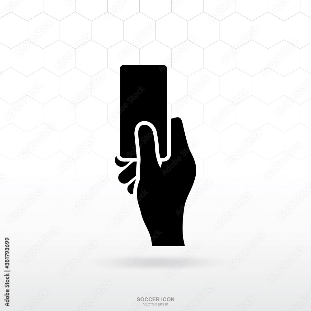 Get card icon. Soccer football sport sign and symbol for template ...