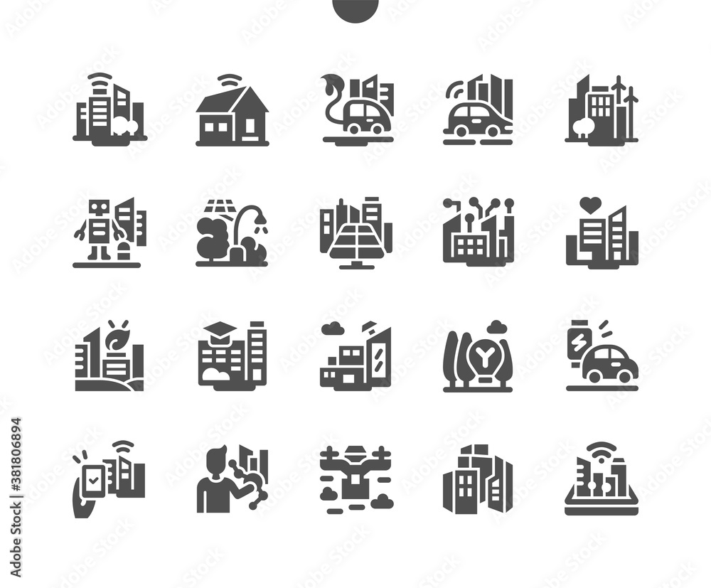Smart city technology. Wireless technology, telecommunication, internet ...