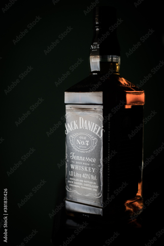 Jack Daniel's whiskey bottle Stock Photo | Adobe Stock