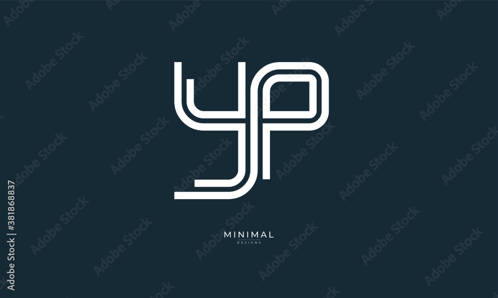 alphabet letter icon logo YP Stock Vector | Adobe Stock