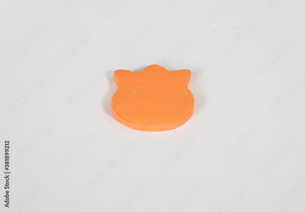 Sticky note pad, orange, shape of tulip, for project file organization ...