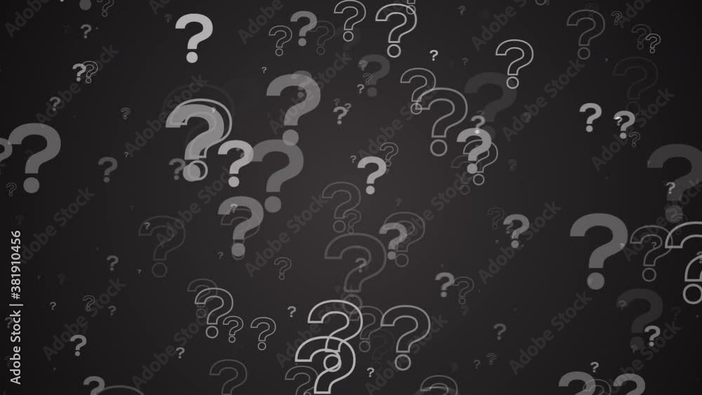 question marks text animation black background Stock 비디오 | Adobe Stock