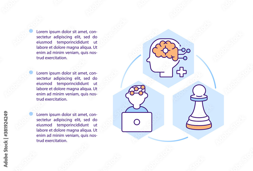 Neurotherapy concept icon with text. Brain activity research, memory ...