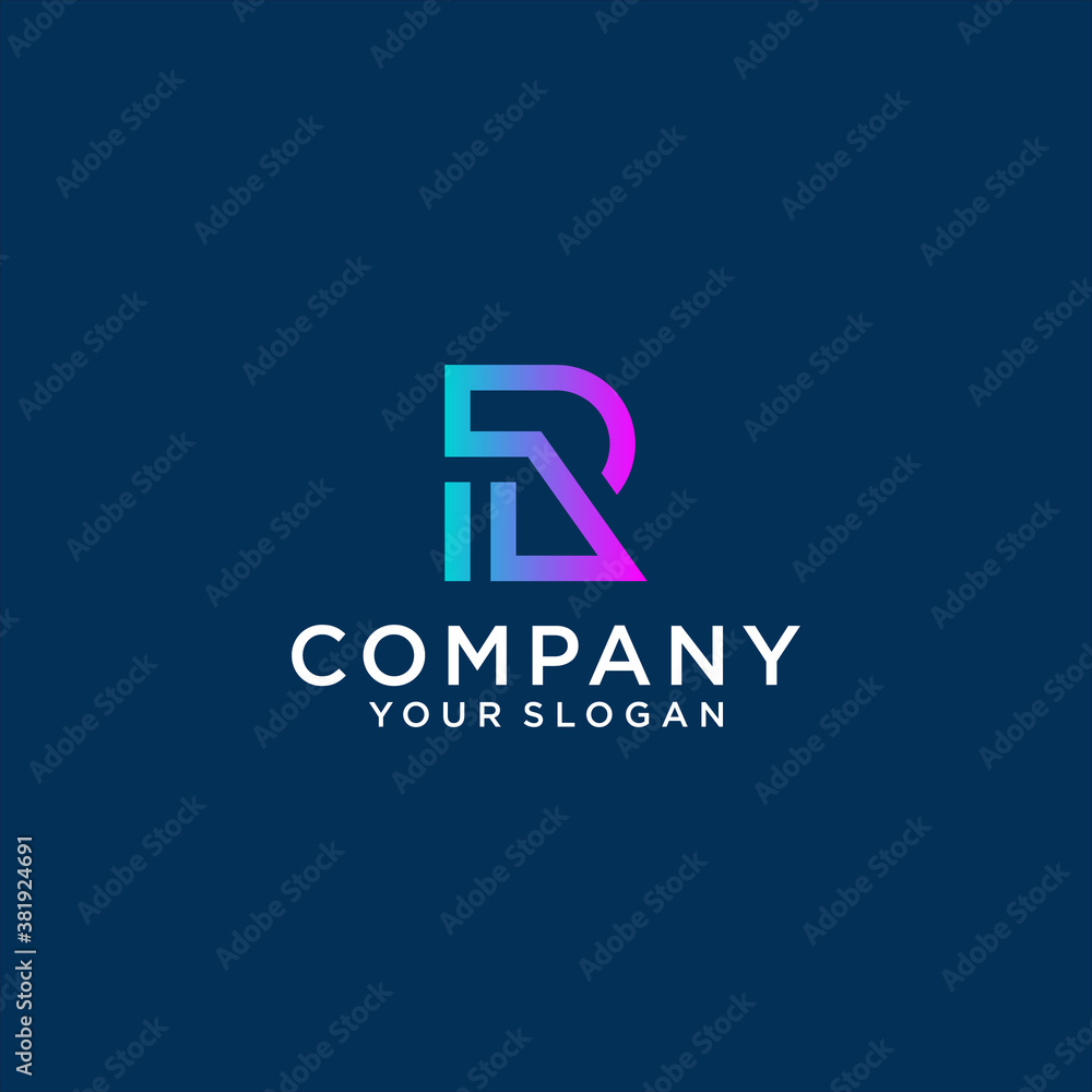 letter r logo designs in abstract modern minimalist flat for business ...