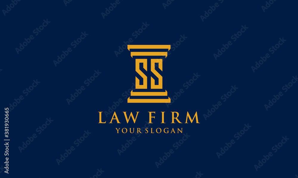 initial S And S law firm logo symbol template Stock Vector | Adobe Stock