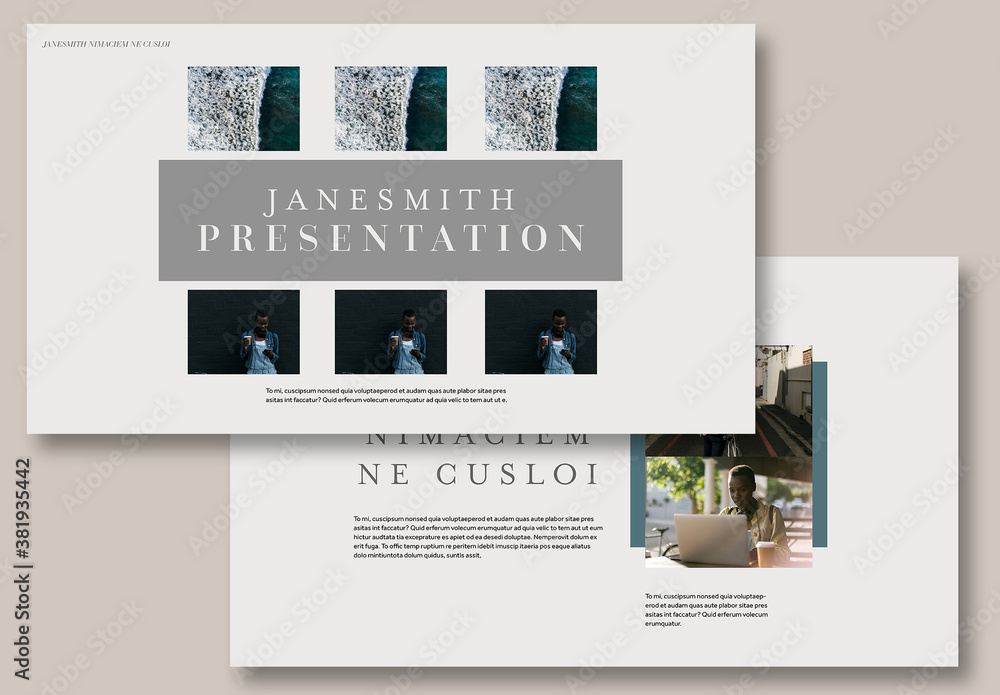 Portfolio Pitch Deck Stock Template | Adobe Stock