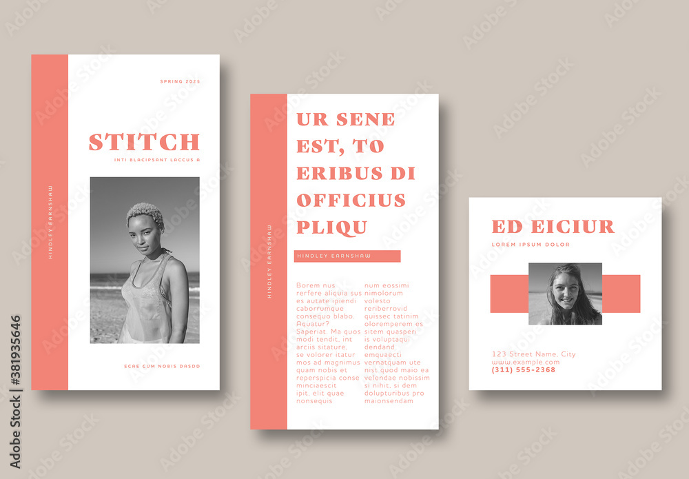 Fashion Social Media Posts Stock Template | Adobe Stock