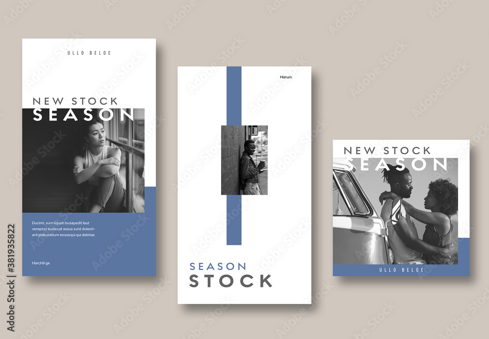Retail Social Media Posts Stock Template | Adobe Stock