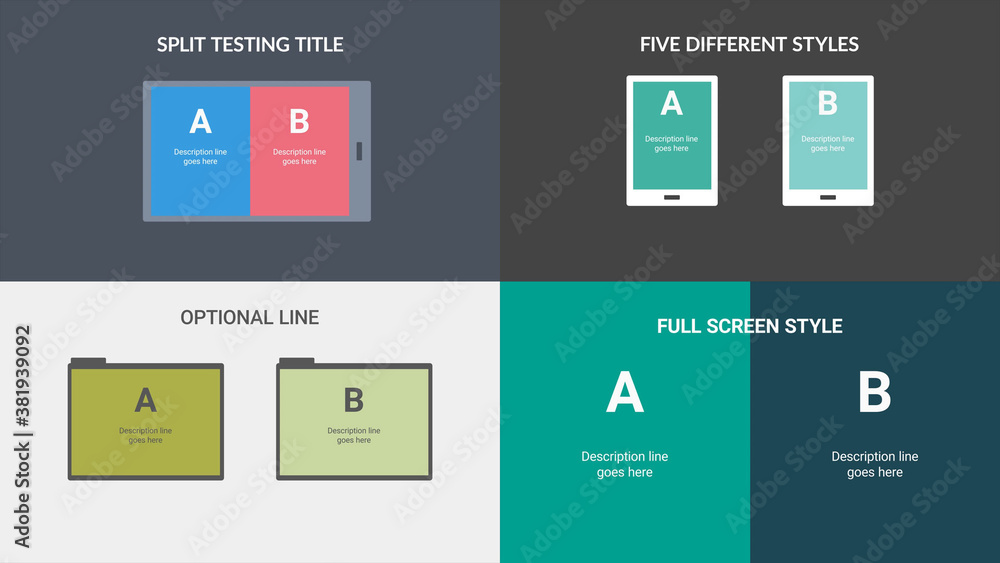 Modern Split Testing Overlay Stock Template | Adobe Stock