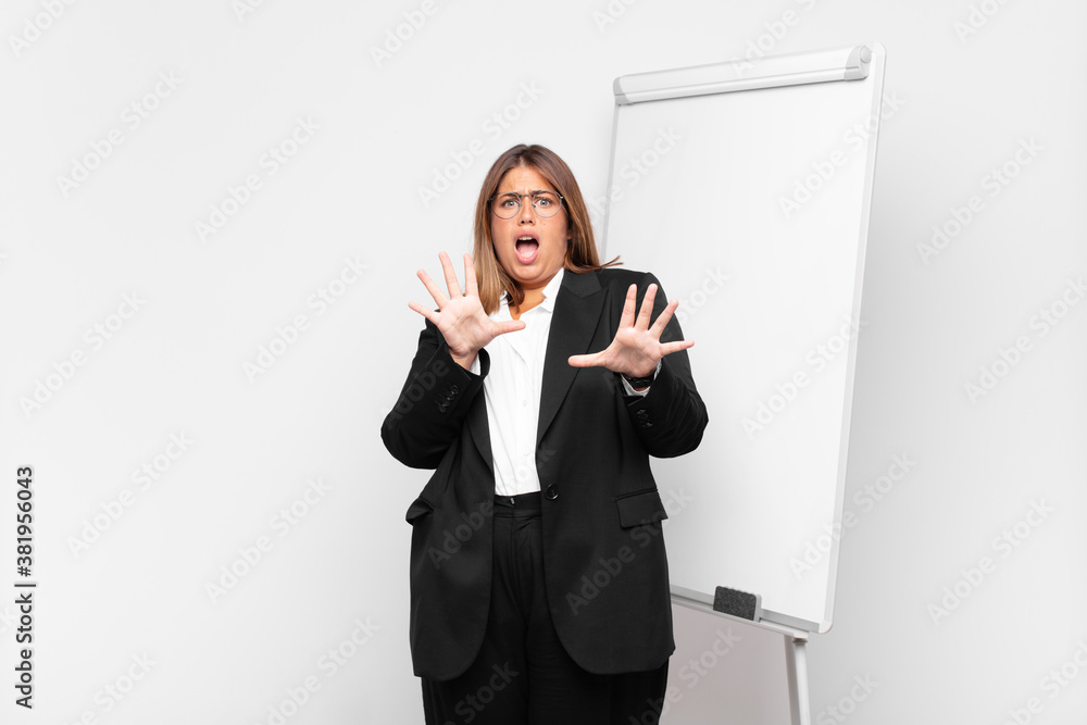 feeling terrified, backing off and screaming in horror and panic ...