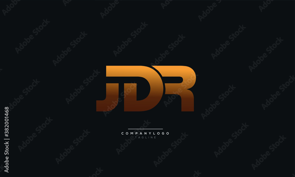 JDR Letter Business Logo Design Alphabet Icon Vector Monogram Stock ...