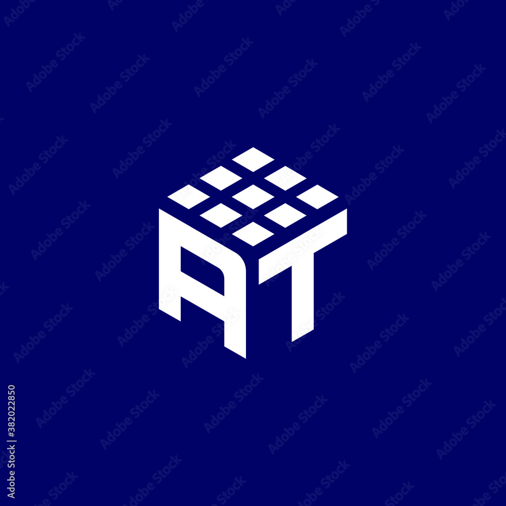 AT Letter Modern and Unique Event Management Logo and Icon Design ...
