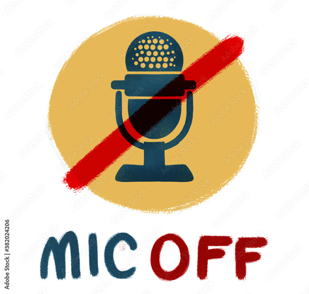 Microphone off icon Stock Vector | Adobe Stock