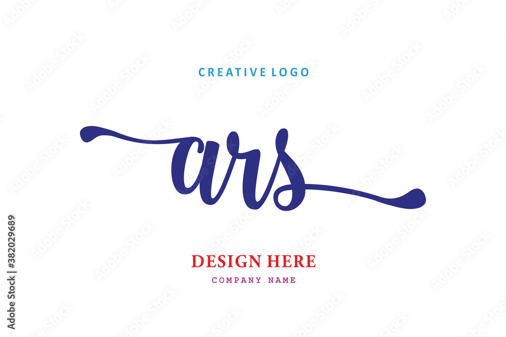 The simple ARS typeface logo is easy to understand and authoritative Stock Vector | Adobe Stock