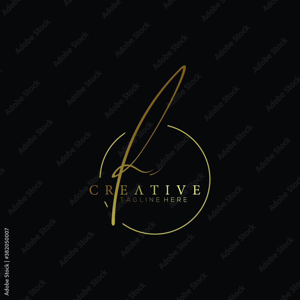 Elegant Letter P R Gold Handwriting Signature Logo Design Template with ...