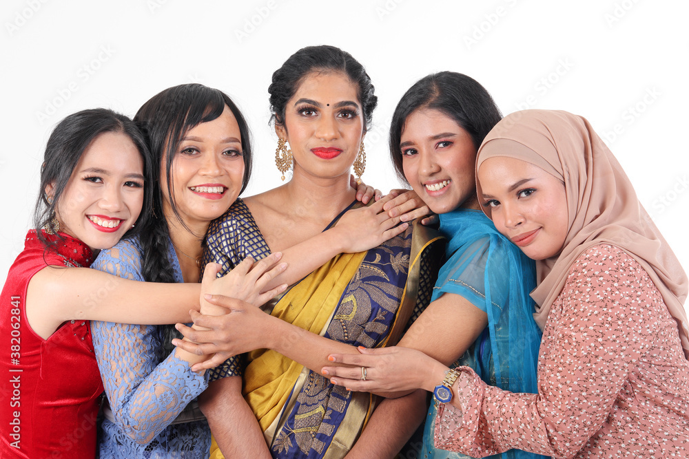South east Asian Malay Chinese Indian race ethnic origin woman wearing ...