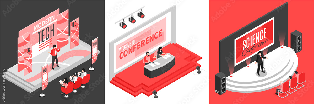 Conference Hall Design Concept Stock Vector | Adobe Stock