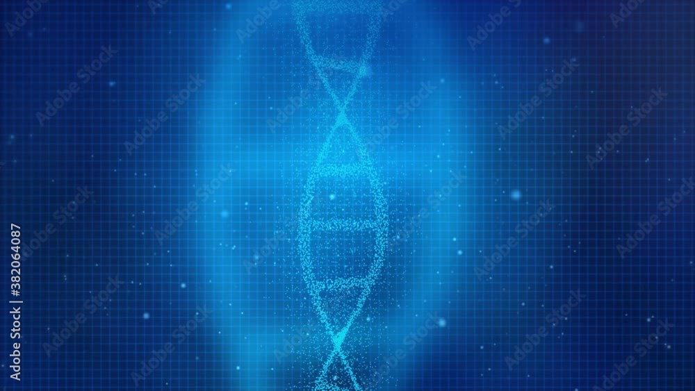 Vidéo Stock Abstract White DNA 3D Hologram glowing rotating DNA double ...