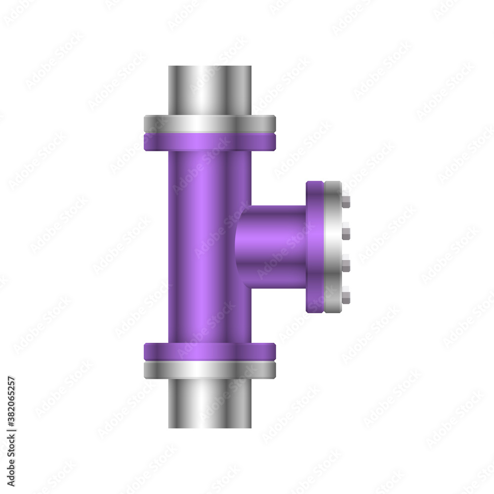 Pipe vector and flange fitting for connection with pipeline, valve and ...