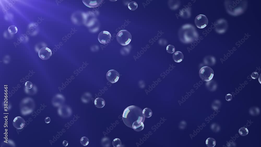 Video „Abstract different soap bubbles, water bubbles Sun light beams ...