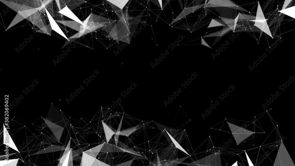 Abstract Plexus Background With Connected Lines And Dots Wave Flow