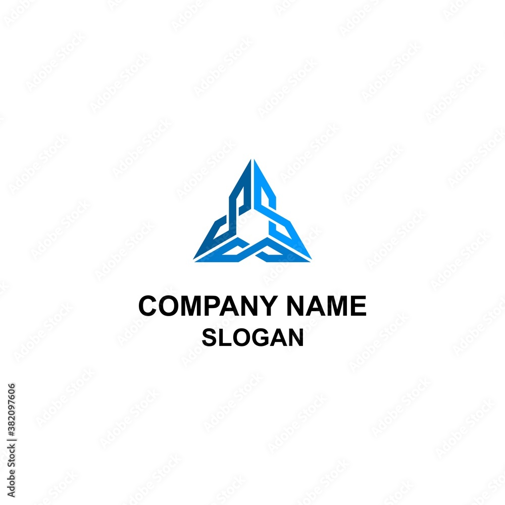 Triple infinity logo, 3 infinity symbol forming a triangle, this logo ...