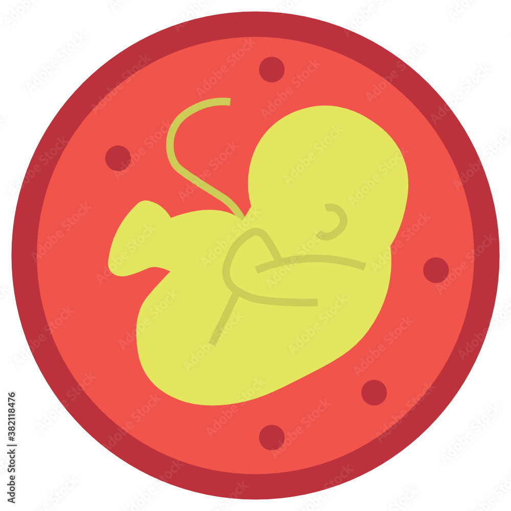 fetus vector on white background, fetus Icon concept, unborn offspring ...