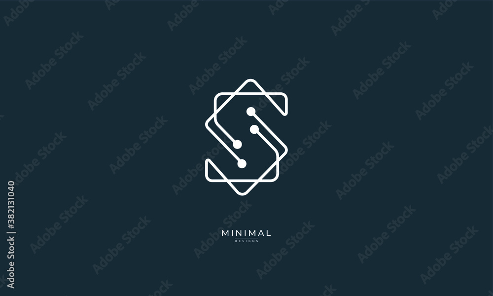 S tech icon logo, letter S with Tech touch Stock Vector | Adobe Stock