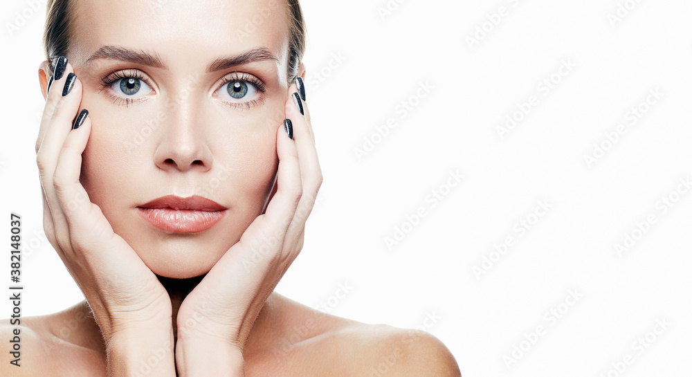 Beautiful Spa model Girl with Perfect Fresh Clean Skin Stock Photo ...