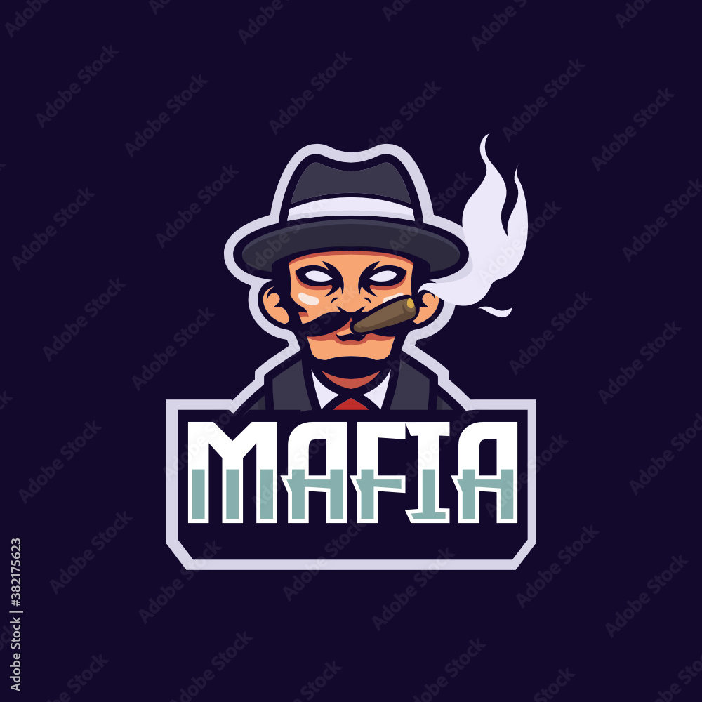 Mafia gangster e-sport team logo design emblem Stock Vector | Adobe Stock