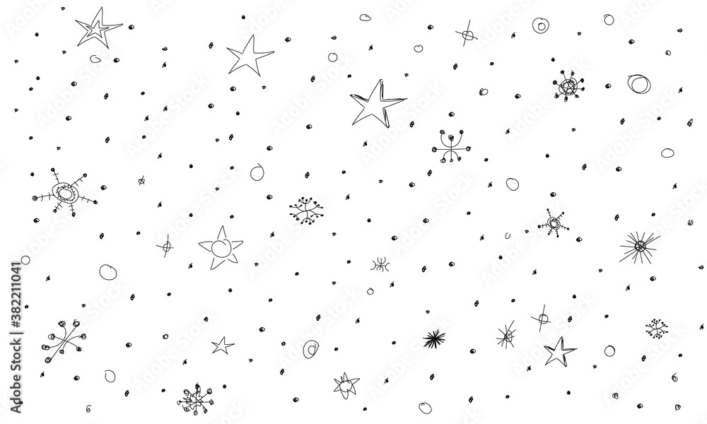 Stern Sterne Zeichnung Skizze Hintergrund Sketch Stift Malerei Stock ...