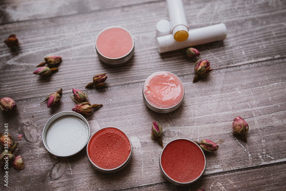 women's lipsticks and lip balms Stock Photo | Adobe Stock