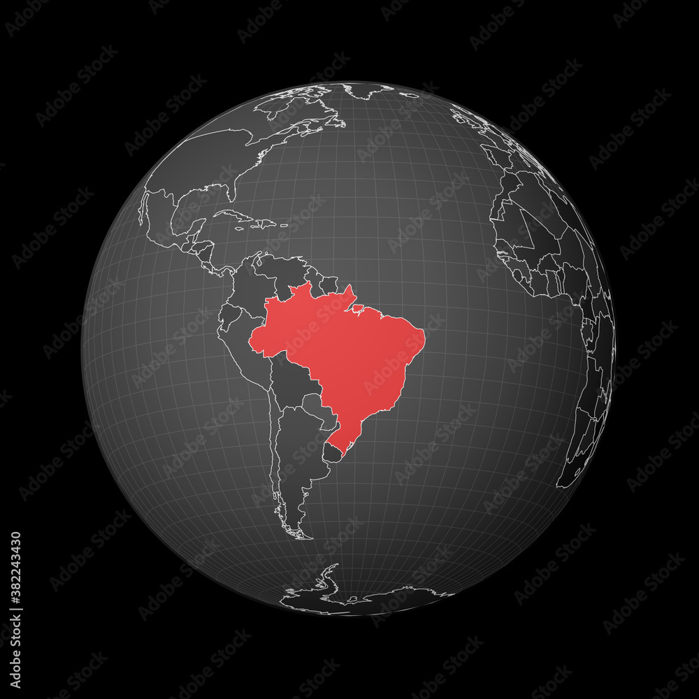 Brazil World Map Globe