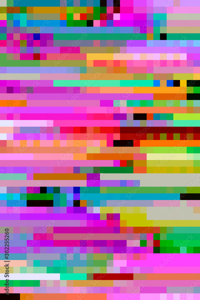 Vibrant, digital pixel glitch background/texture/mosaic/collage Stock ...