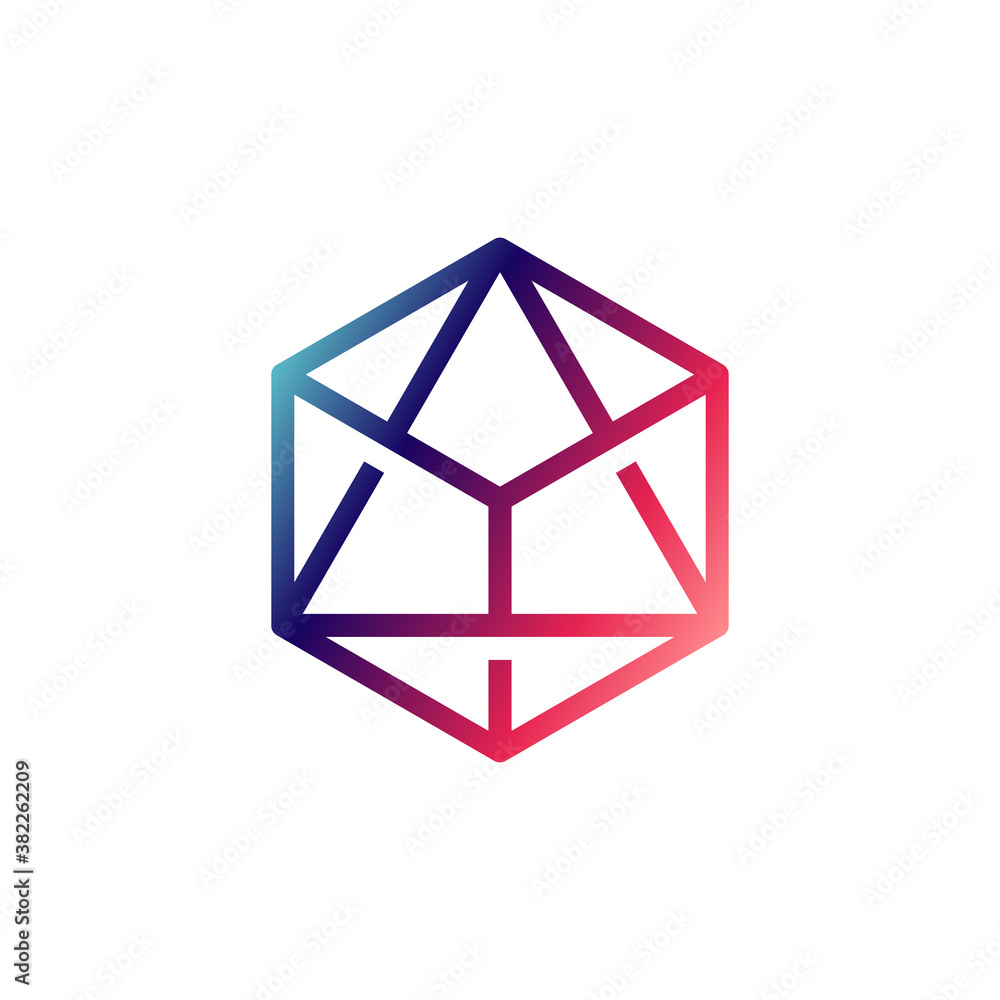 Hexagon geometry logo design vector Stock Vector | Adobe Stock