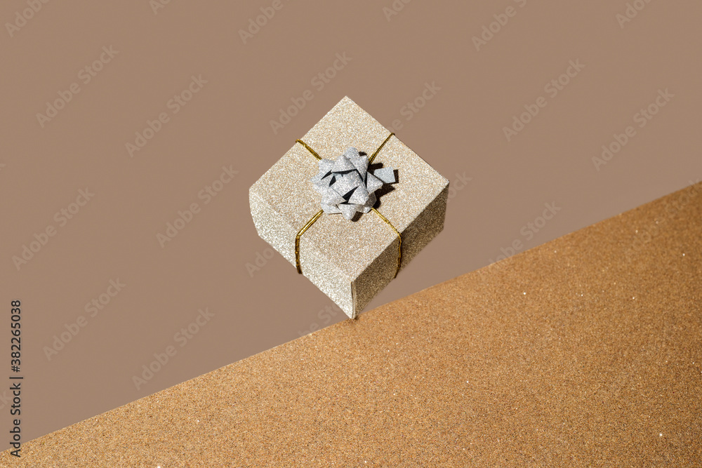 golden gift box Stock Photo | Adobe Stock