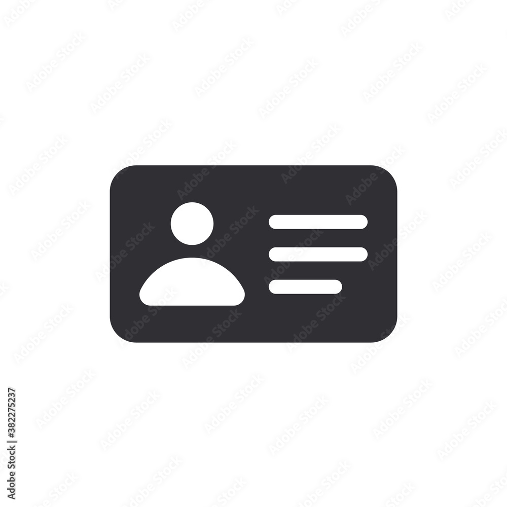 Identification card icon. Car driver. Profile icon. Id card. Avatar ...