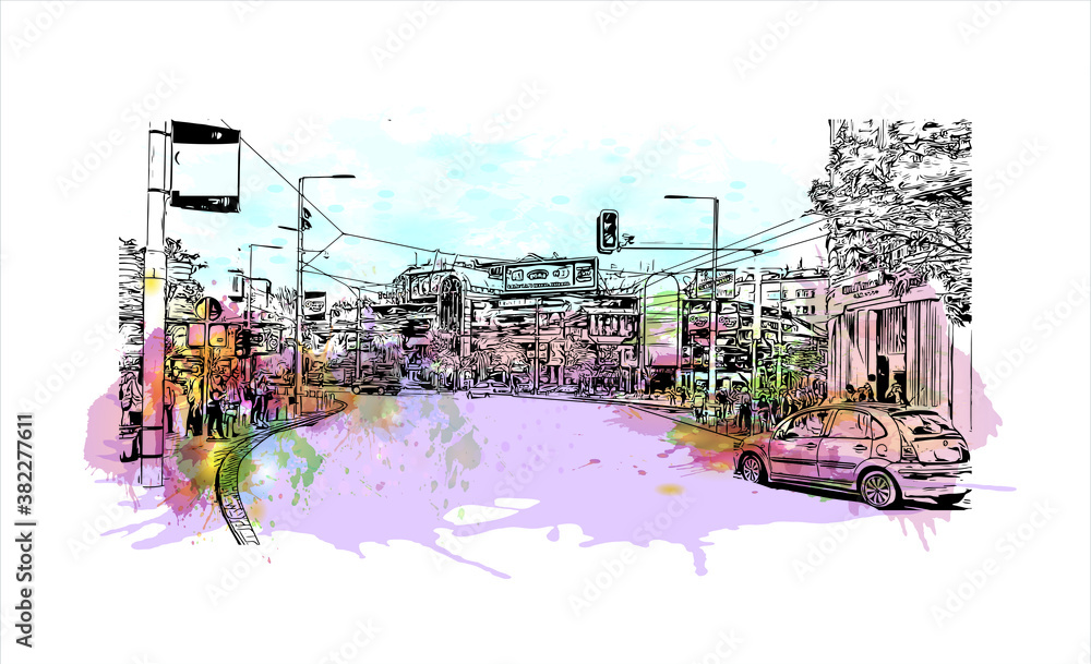 Vecteur Stock Building view with landmark of Belgrade is the capital ...