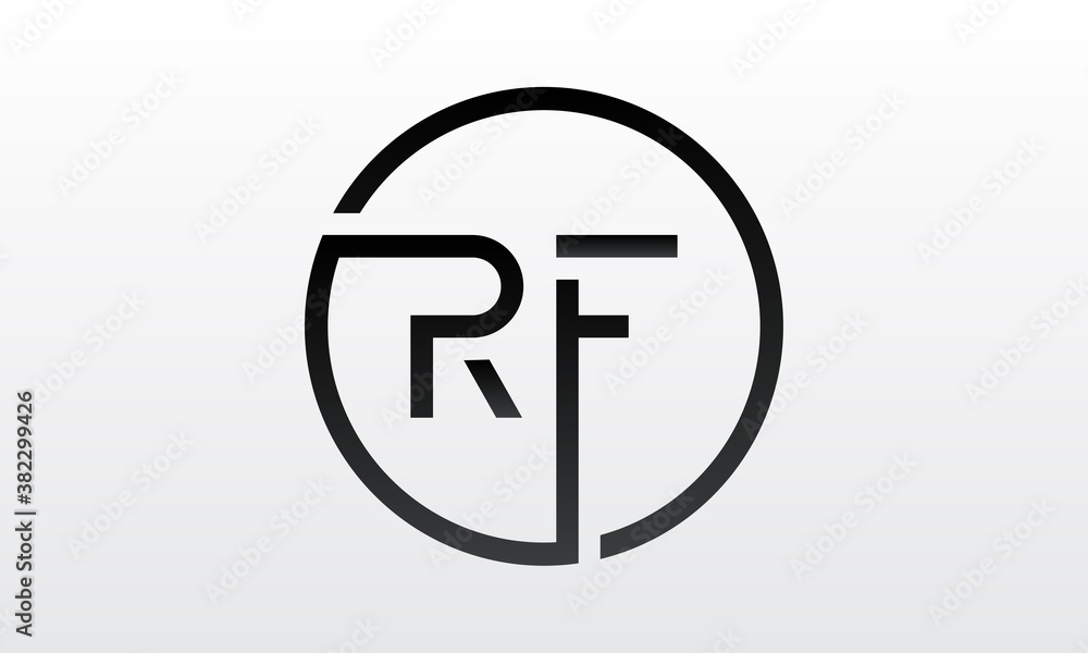 Initial rf letter logo with creative modern business typography vector ...