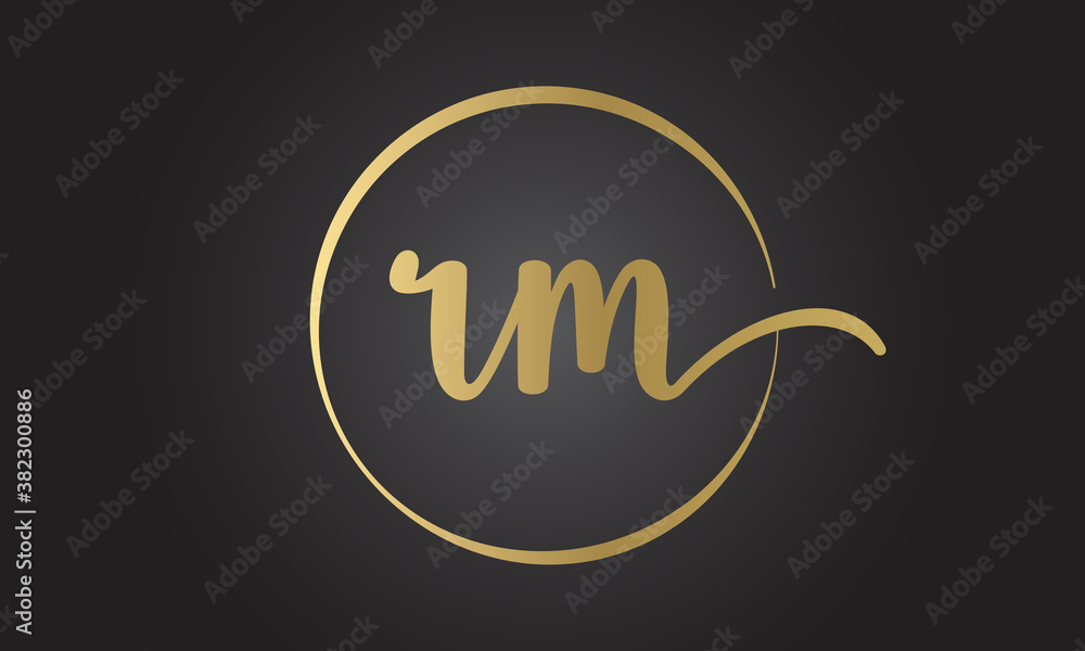Initial rm letter logo with creative modern business typography vector ...