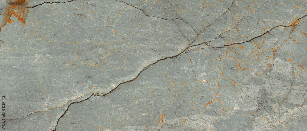 Rustic aqua colored marble texture background with brown curly veins ...